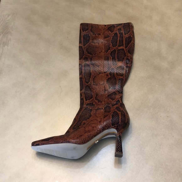 Samedelman | Shoes | Sam Edelman Womens Davin Brown Snake Knee High Boots 75 Medium | Poshmark